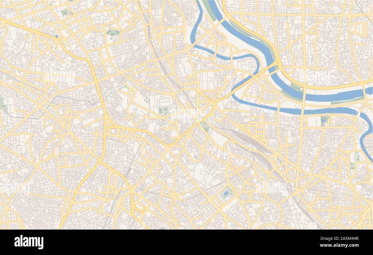 Printable street map of Kita, Prefecture Tokyo, Japan. Map template for ...