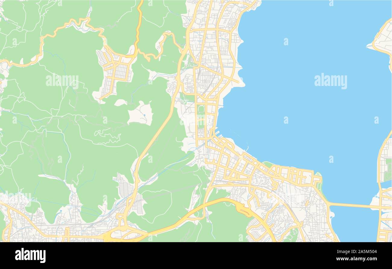 Printable street map of otsu, Prefecture Shiga, Japan. Map template for ...