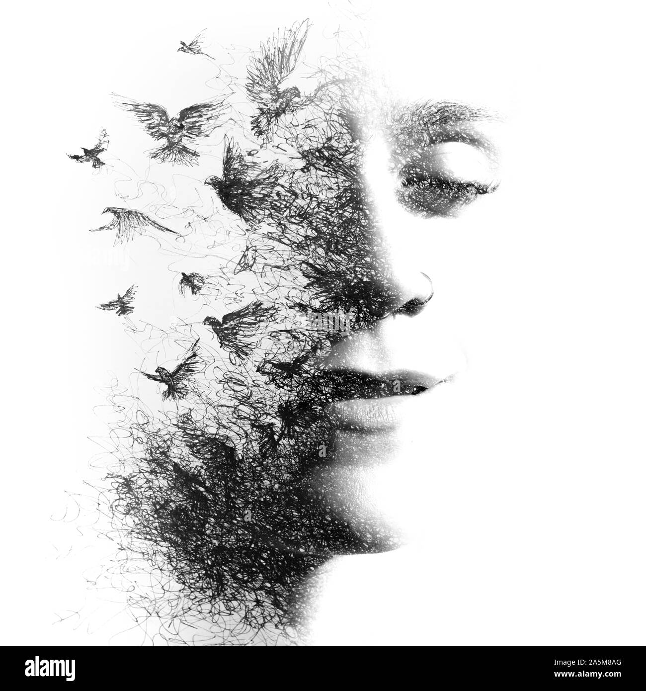 Dark artistic hand drawn Cut Out Stock Images & Pictures - Alamy