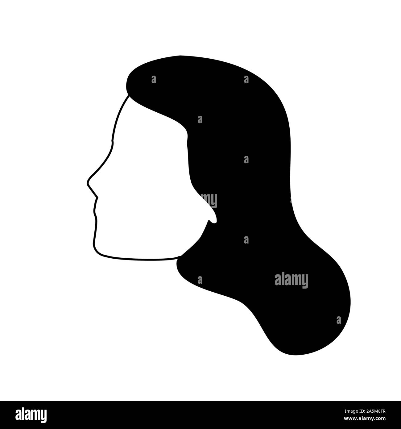 profile of woman face icon Stock Vector Image & Art - Alamy
