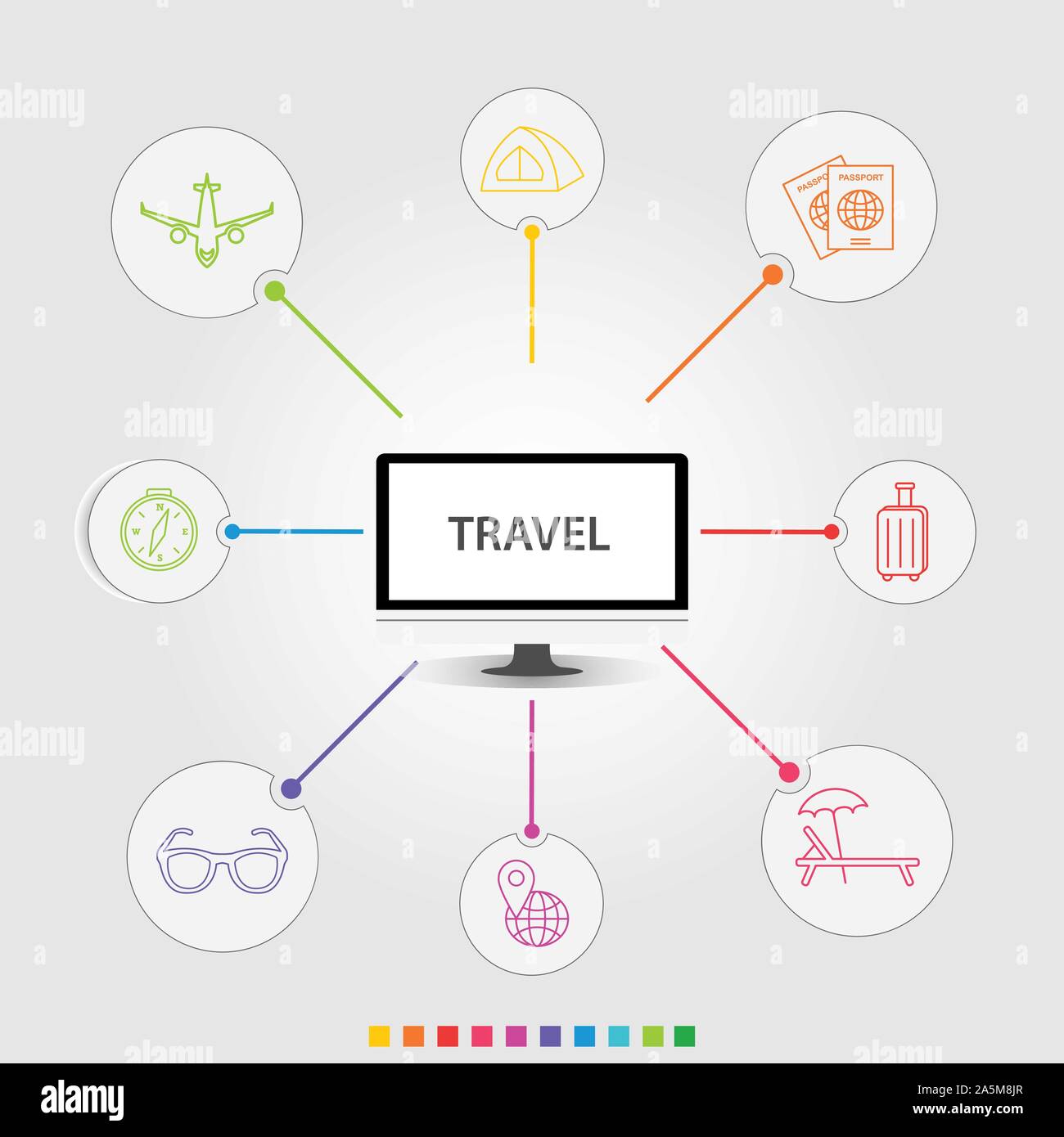 Travel Infographics vector design. Timeline concept include compass ...