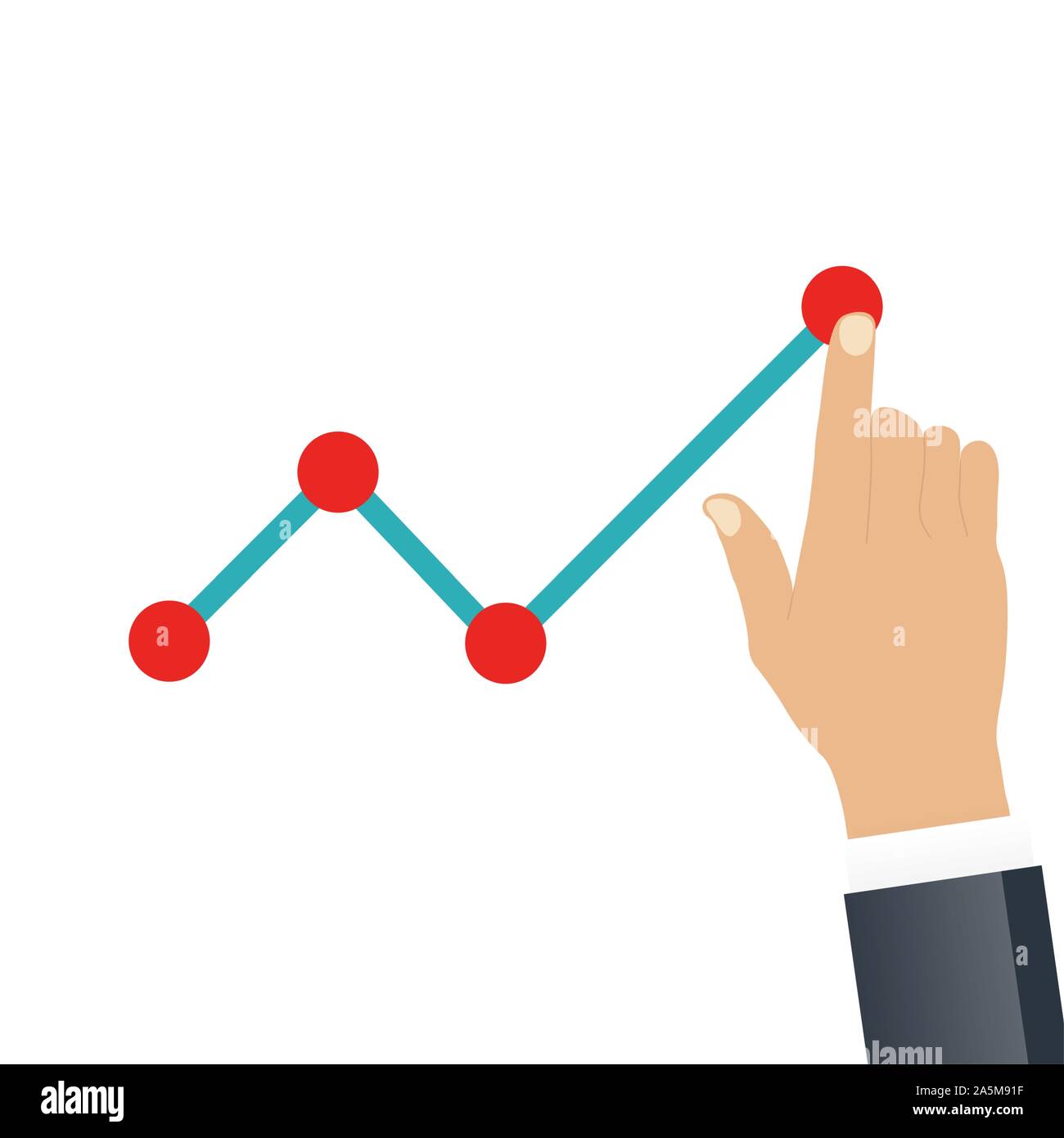 Growing business graph. Profit concept.Vector Illustration Stock Vector ...