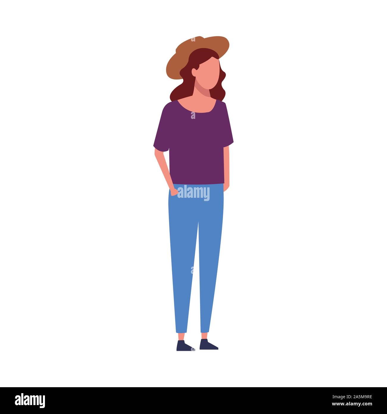 Happy nice woman wearing Cut Out Stock Images & Pictures - Alamy