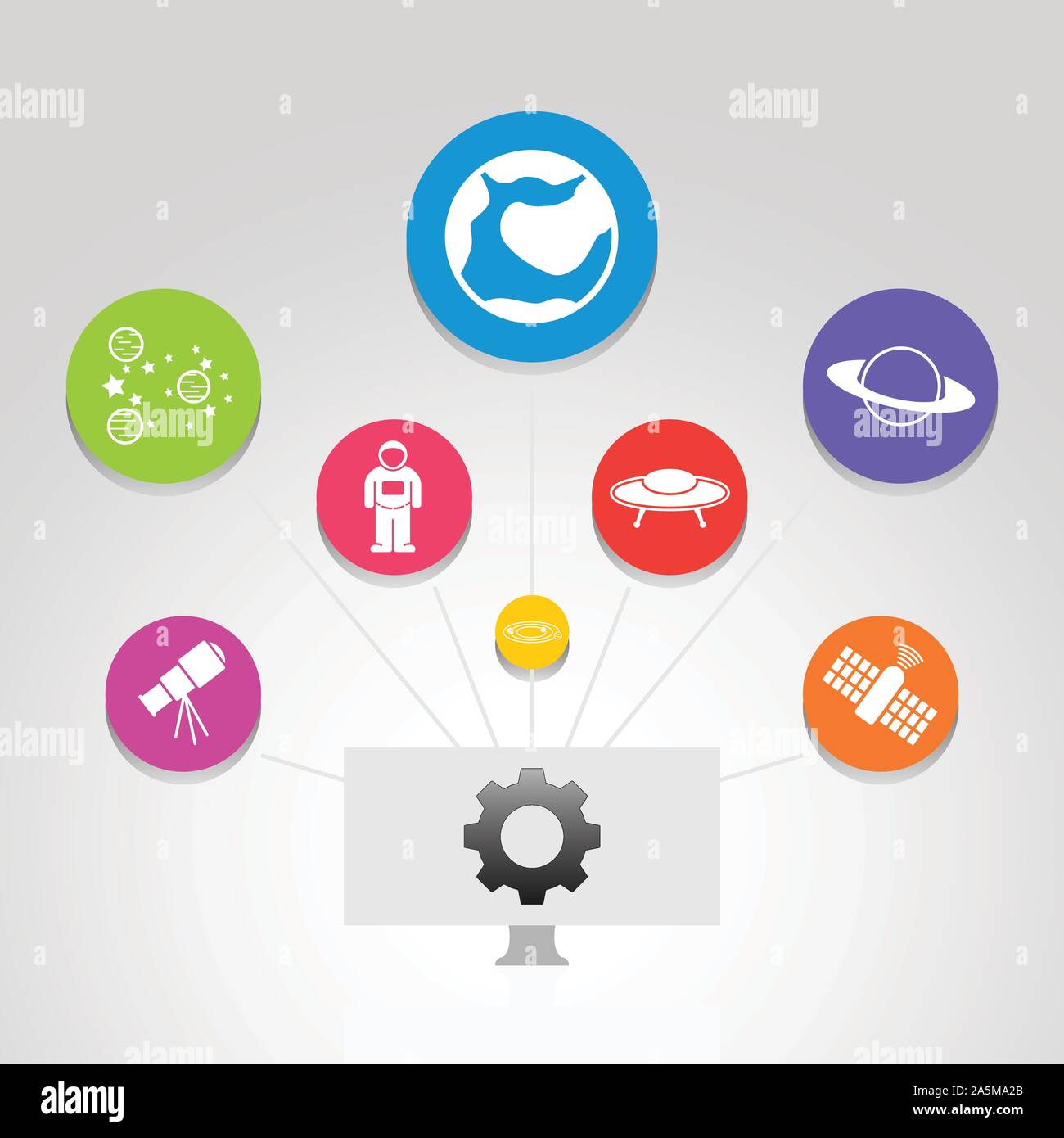 Space Infographics vector design. Timeline concept include earth planet ...