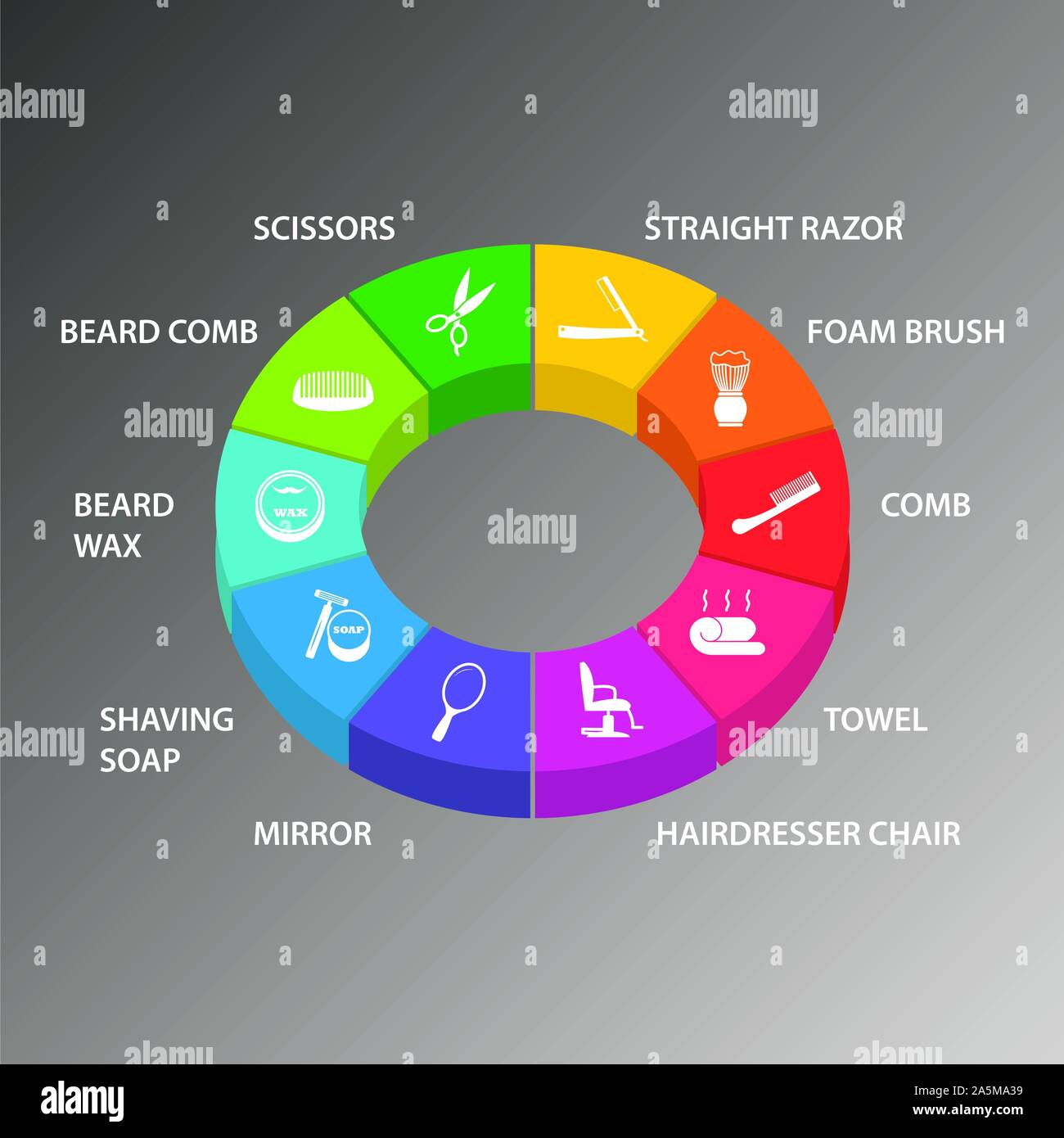 Barber Shop Infographics vector design. Timeline concept include ...