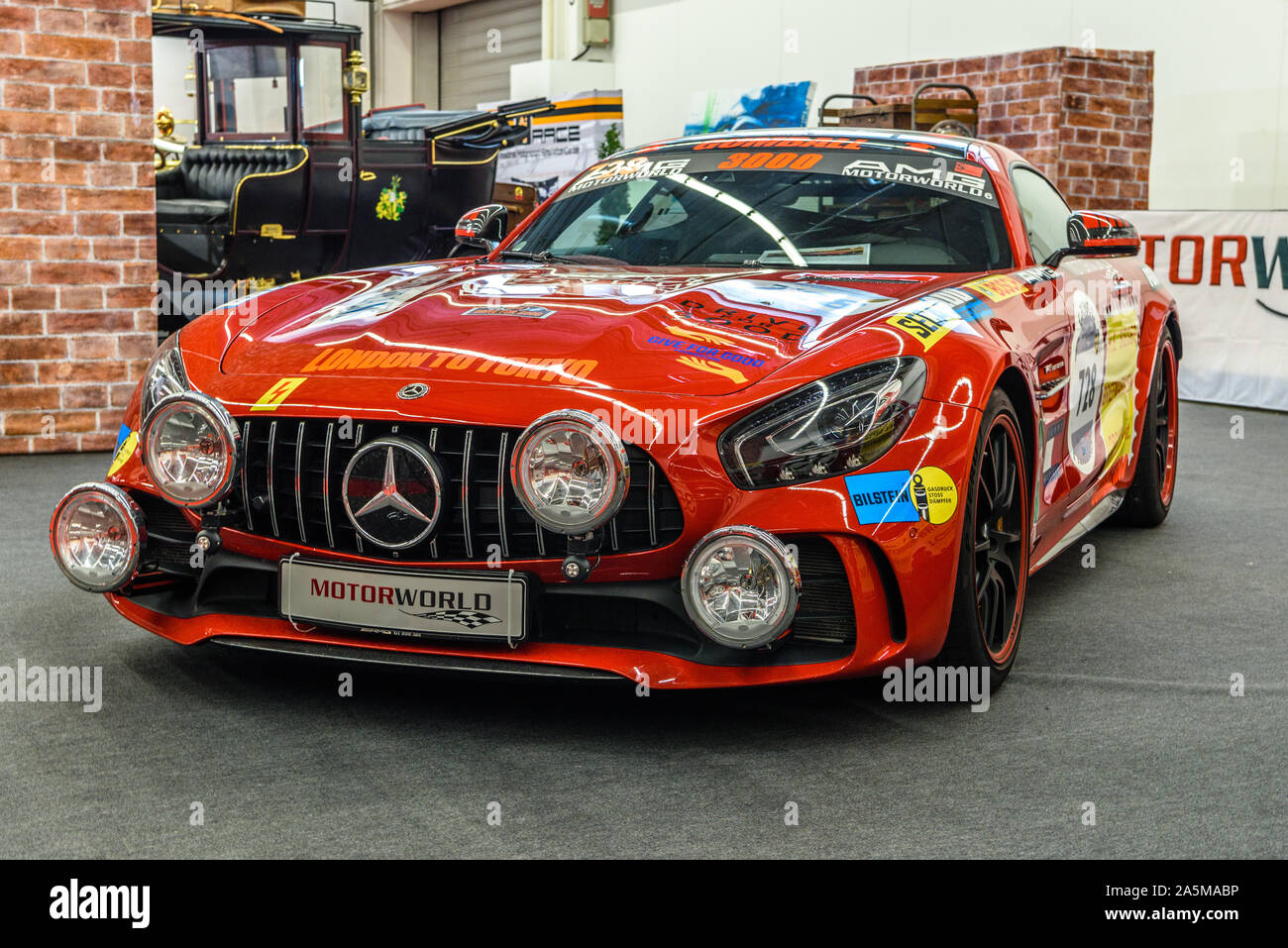 FRANKFURT, GERMANY - SEPT 2019: red MERCEDES-AMG E63 S W213 EDITION 1 ...