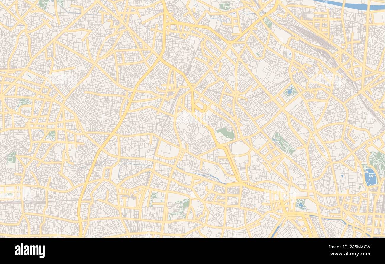 Printable street map of Toshima, Prefecture Tokyo, Japan. Map template ...