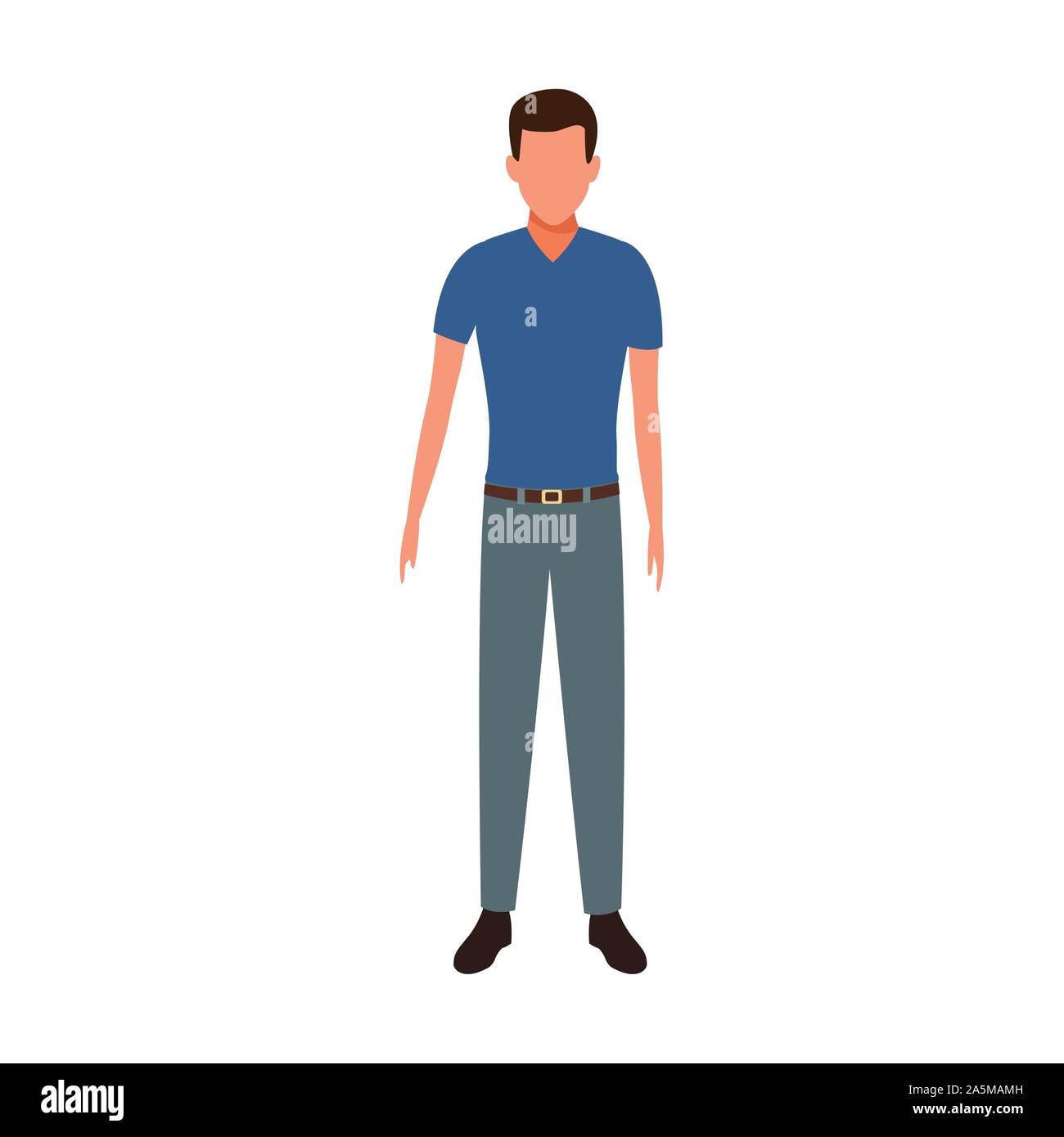 avatar man standing icon, flat design Stock Vector Image & Art - Alamy