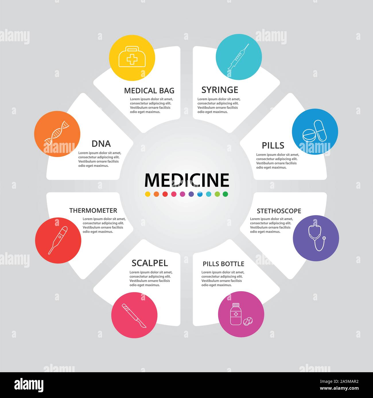 Medicine Infographics vector design. Timeline concept include medical ...