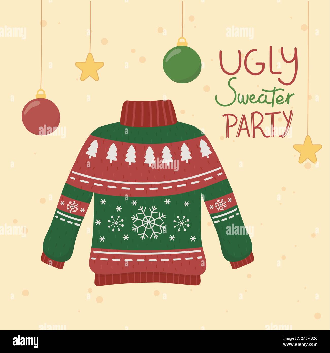 Ugly Christmas Sweater Party Clip Art