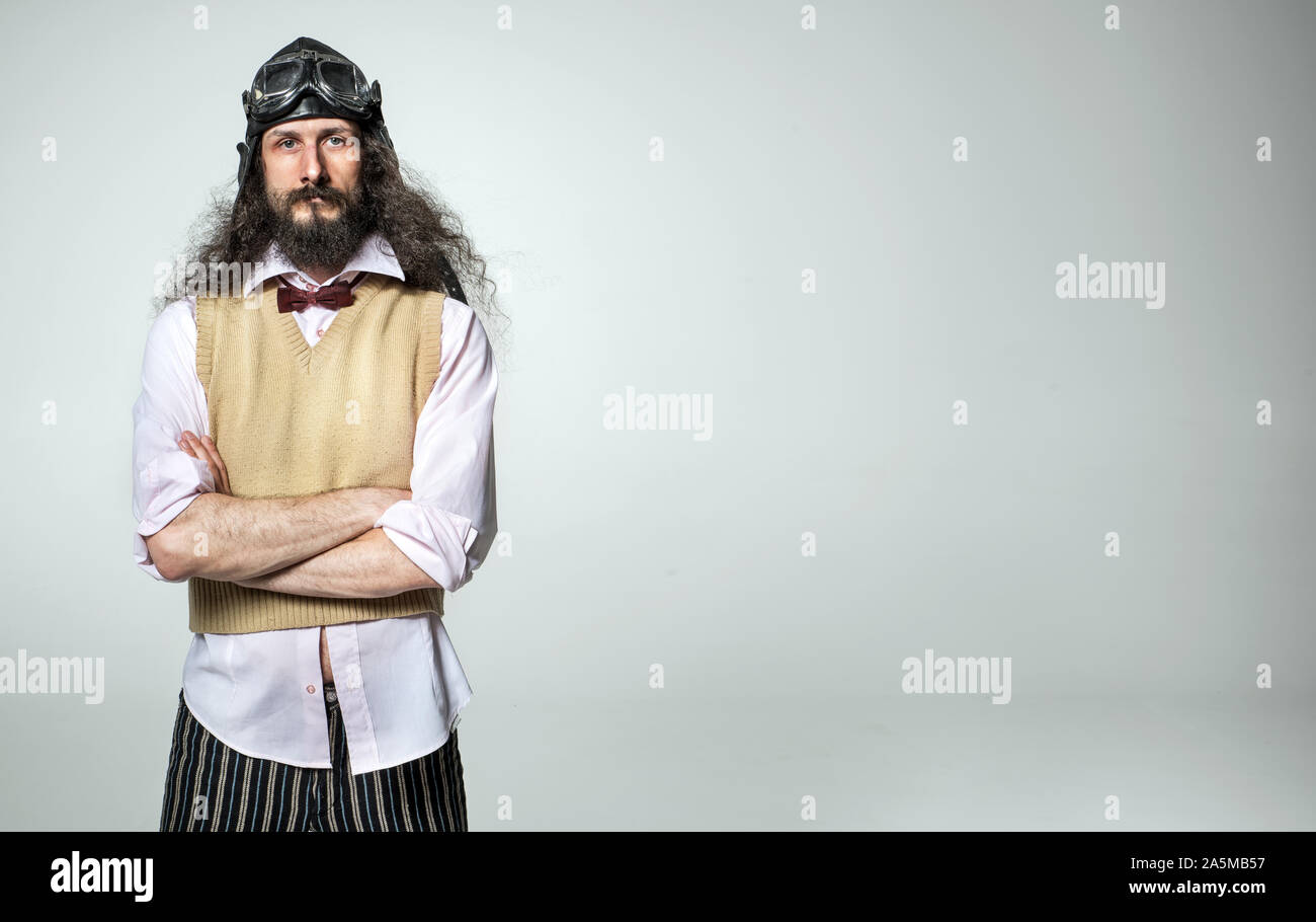 Goofy man wearing nerd glasses hi-res stock photography and images - Alamy