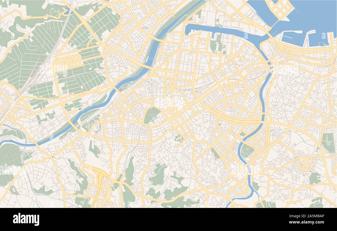 Printable street map of Hachinohe, Prefecture Aomori, Japan. Map ...