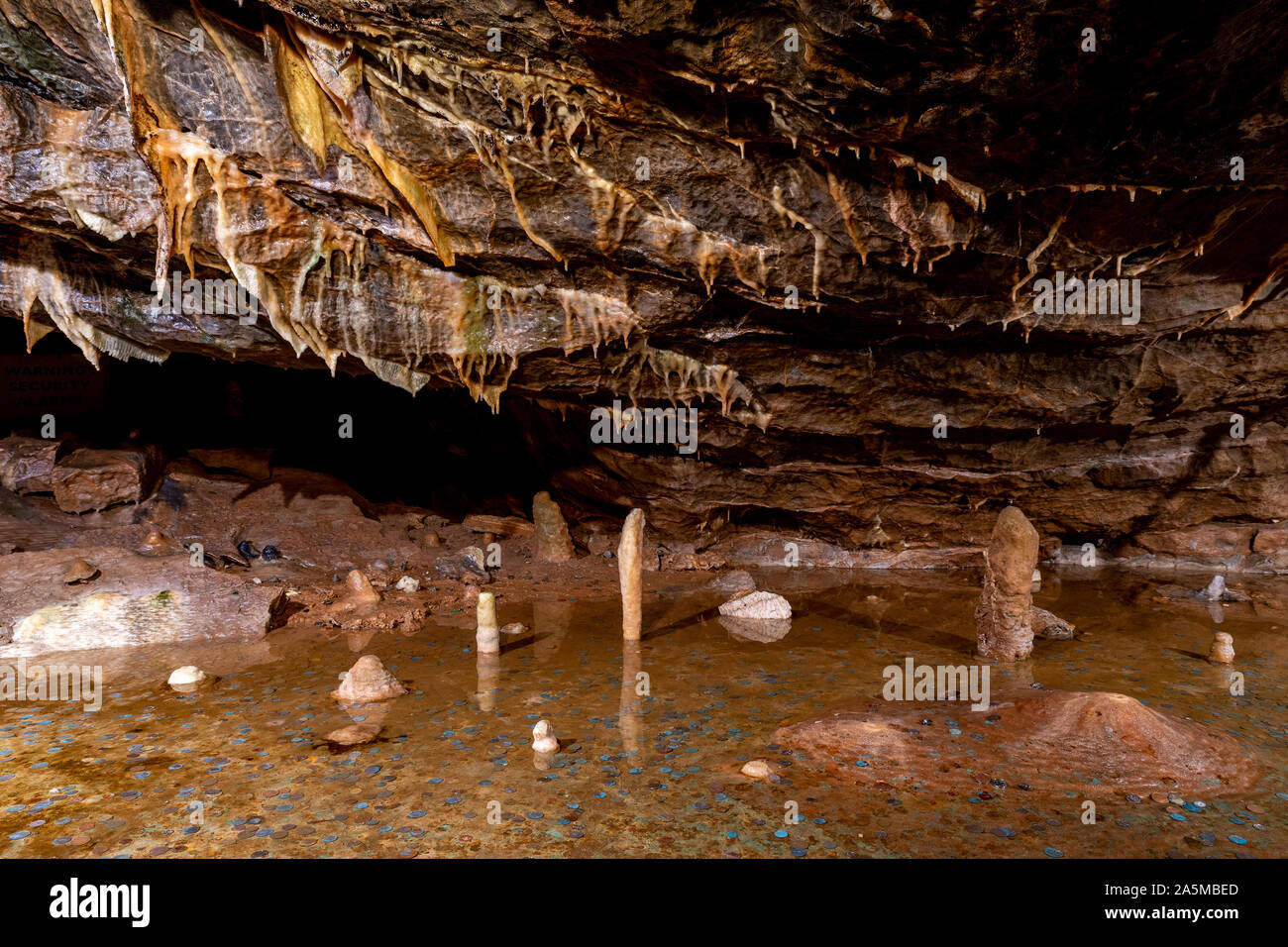 Rock formations in Gough's cave in Cheddar Stock Photo - Alamy