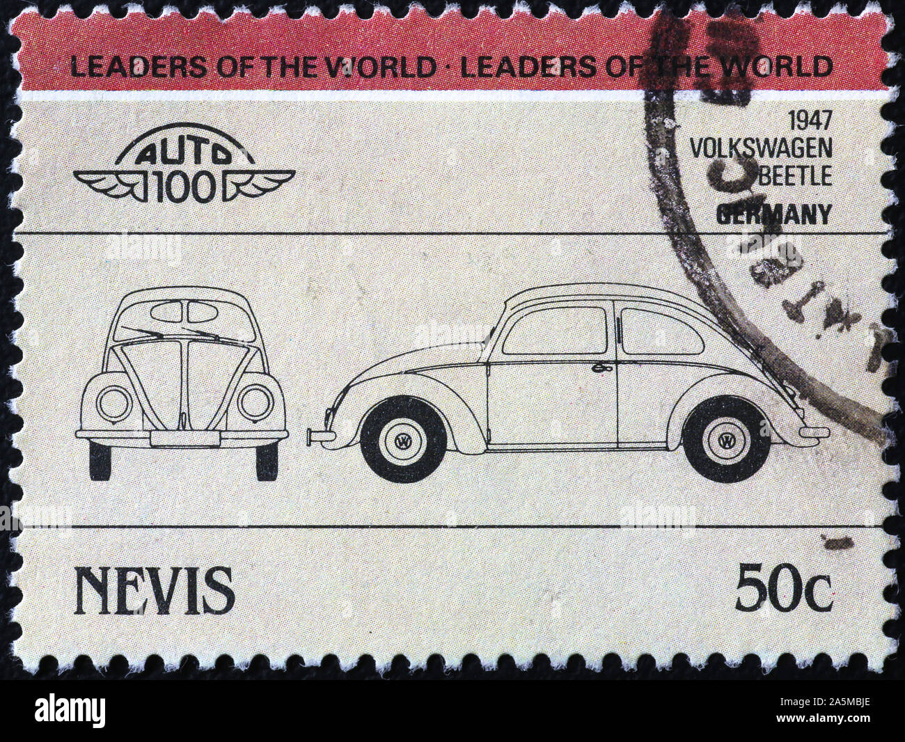 Drawings of Volkswagen Beetle on postage stamp Stock Photo - Alamy