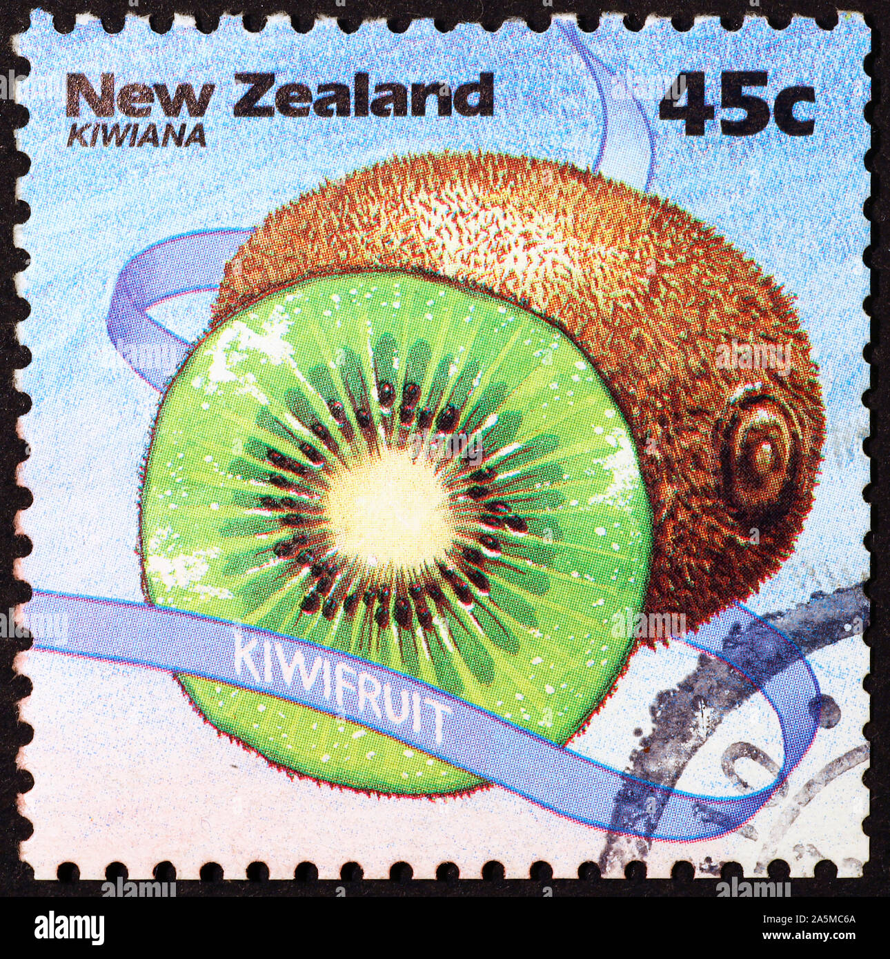 Kiwi fruit on New Zealand postage stamp Stock Photo - Alamy