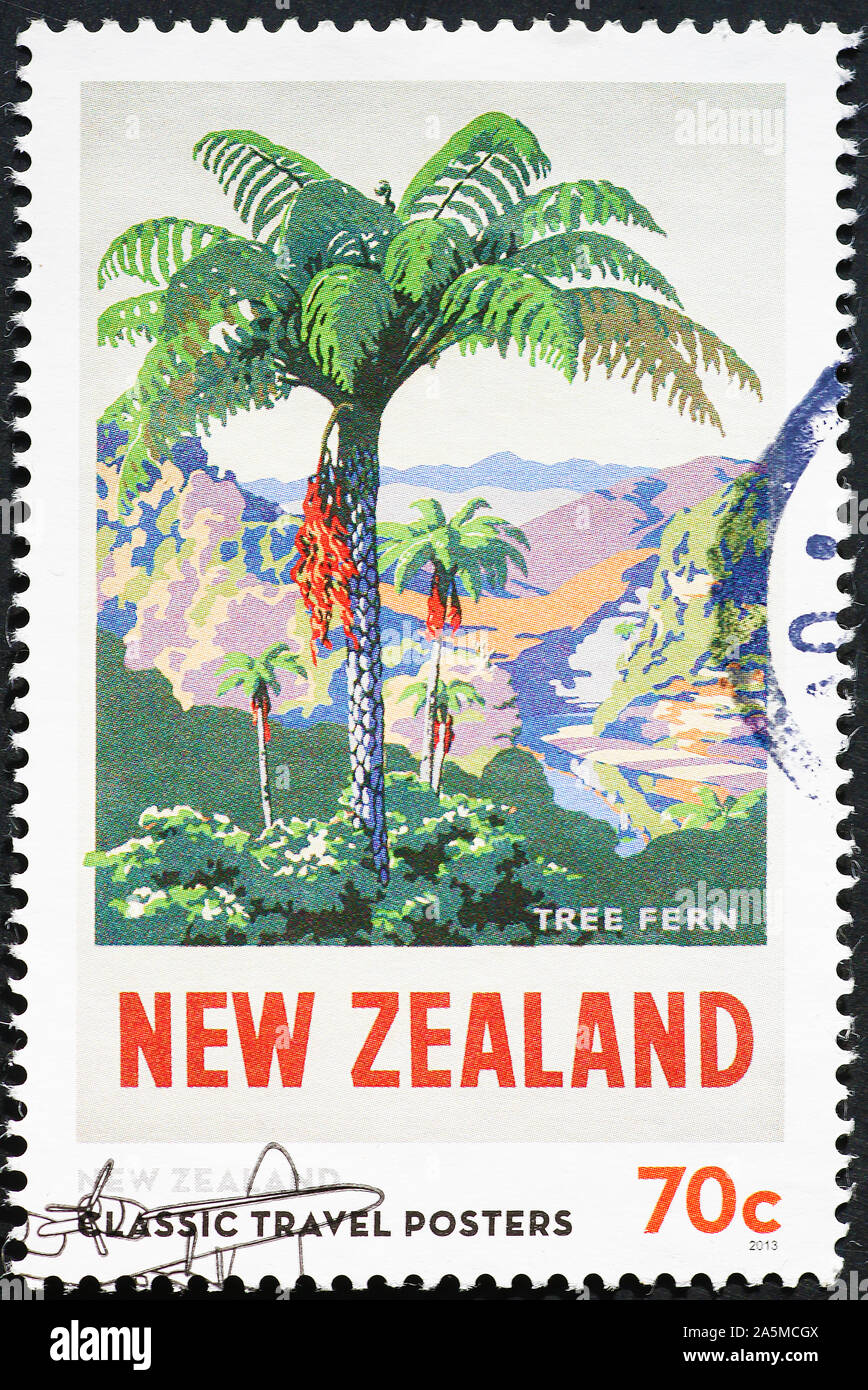 New zealand vintage poster hi-res stock photography and images - Alamy