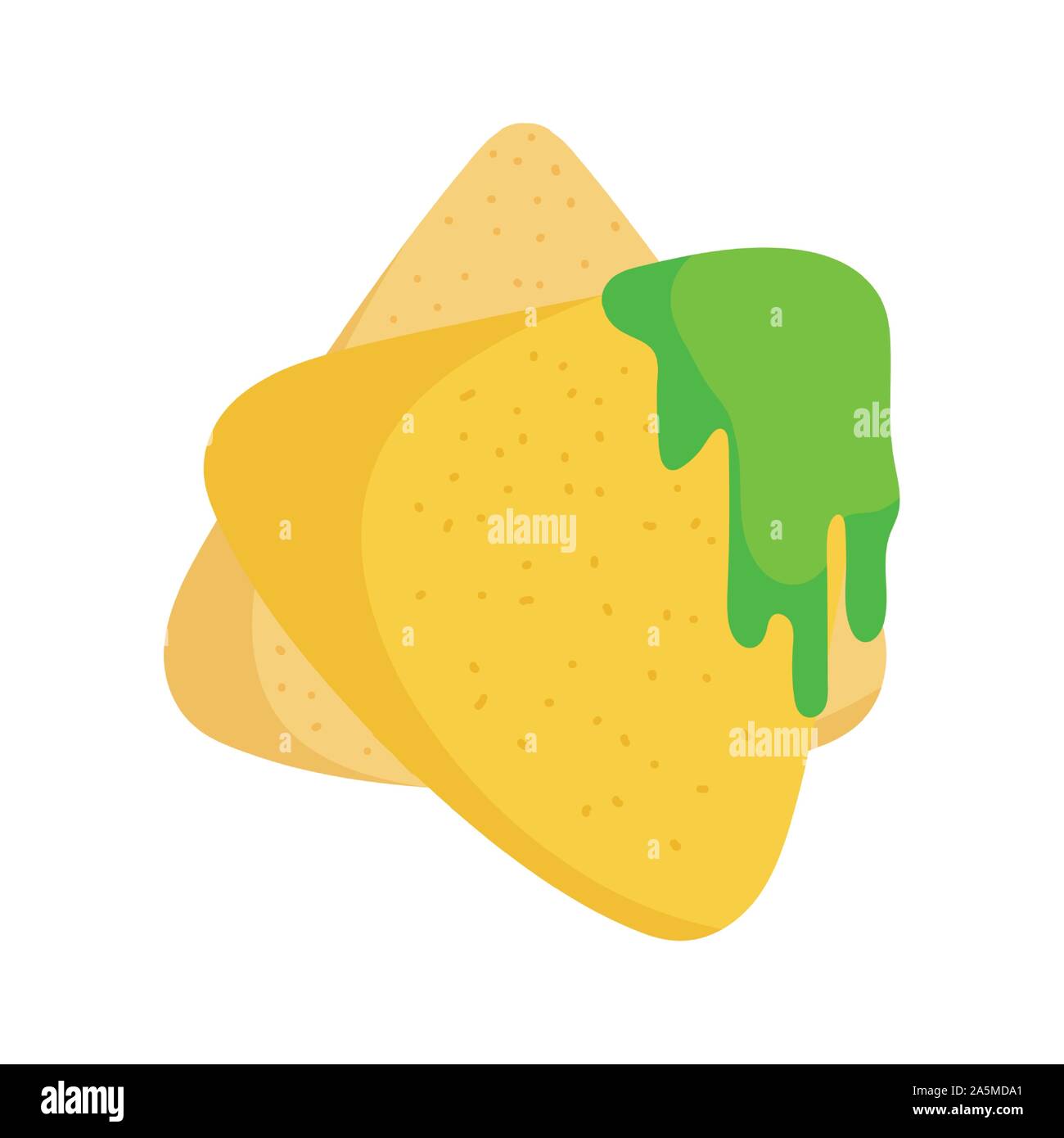 nachos with guacamole food tradition mexico icon vector illustration ...