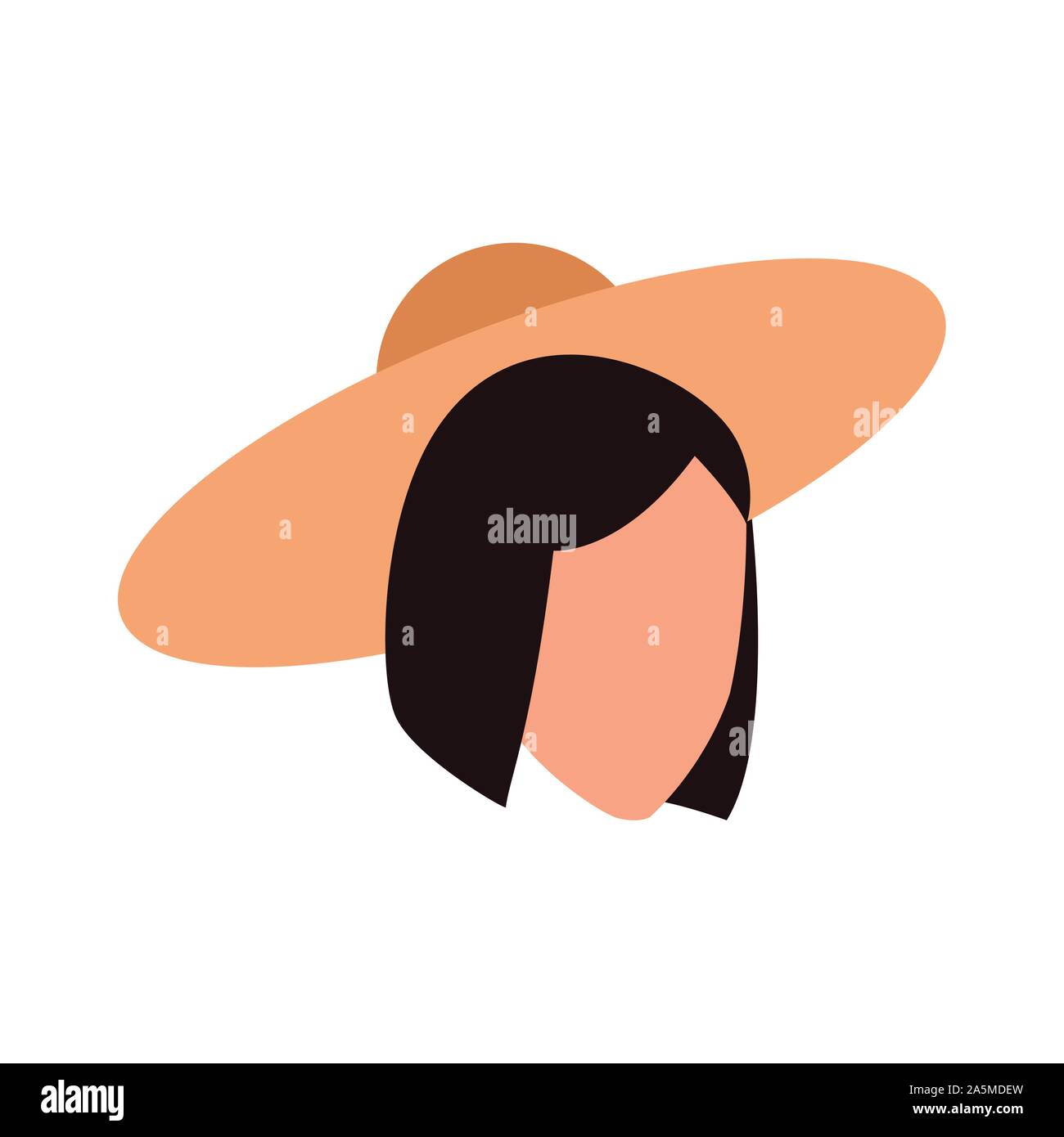 avatar woman with elegant hat Stock Vector Image & Art - Alamy