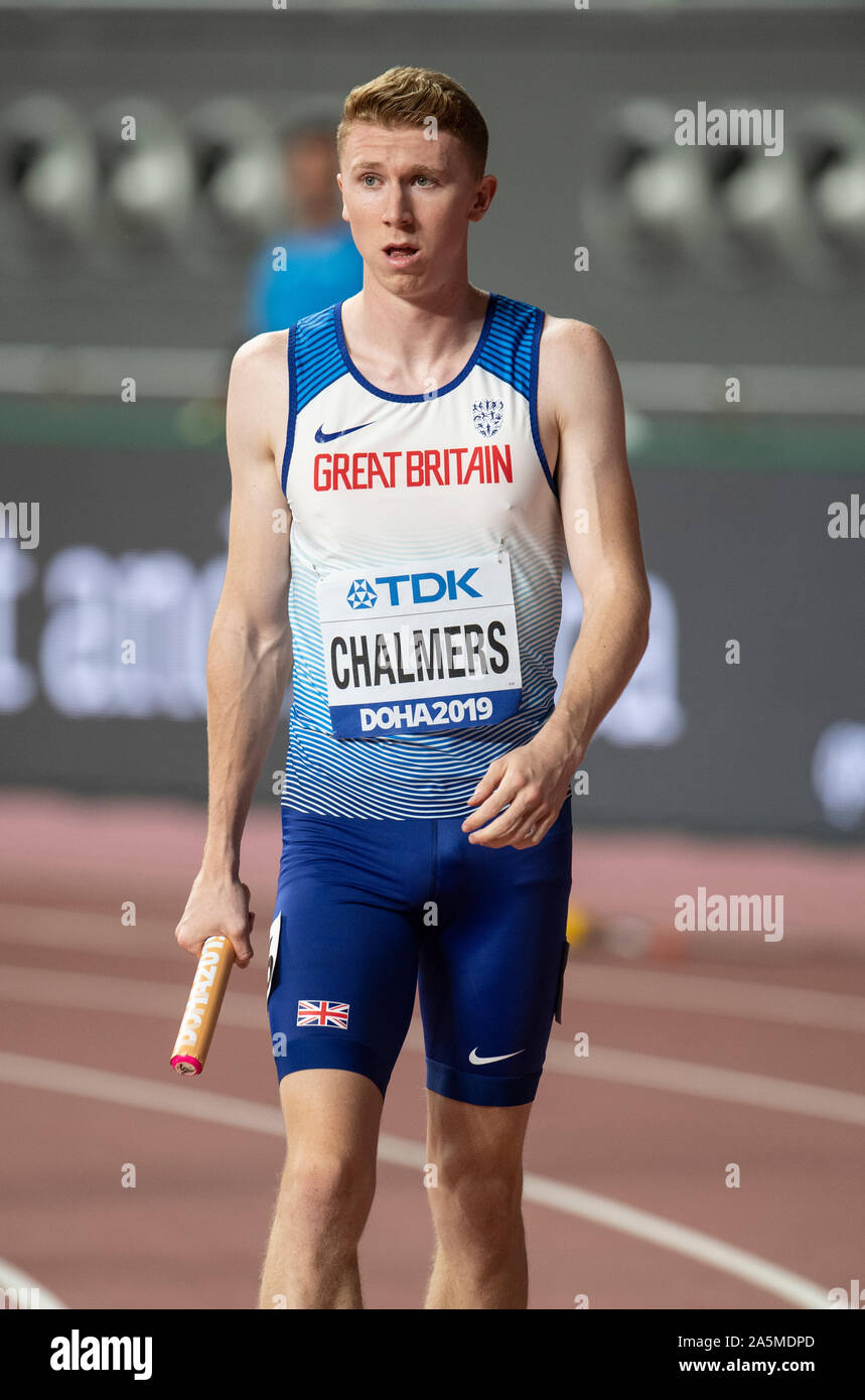 DOHA - QATAR OCT 5: Cameron Chalmers of Great Britain & NI competing in ...
