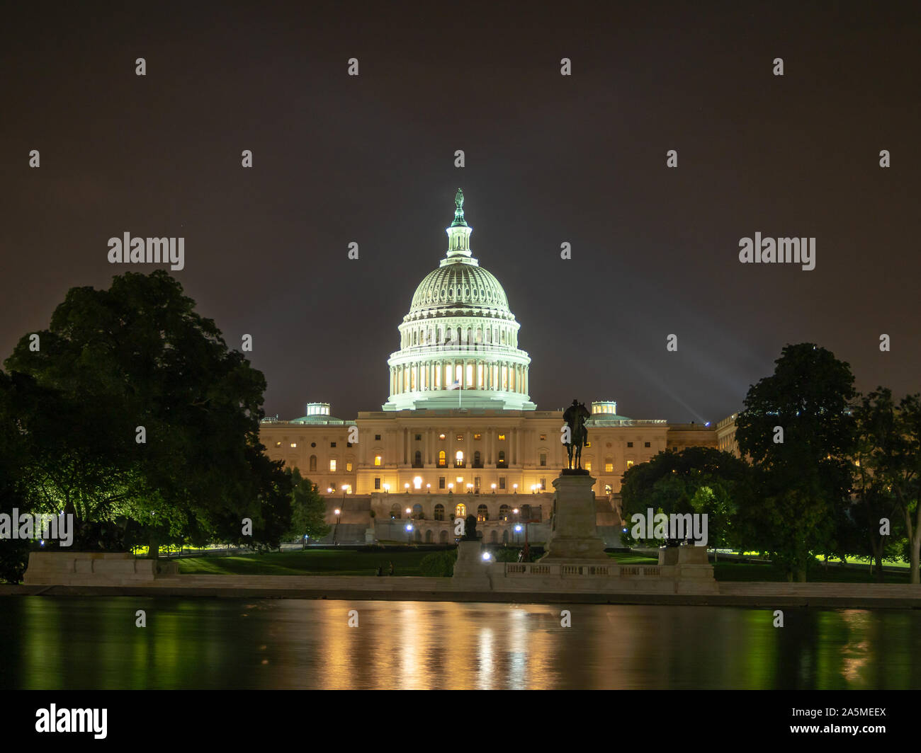 Washington dc over view night hi-res stock photography and images - Alamy