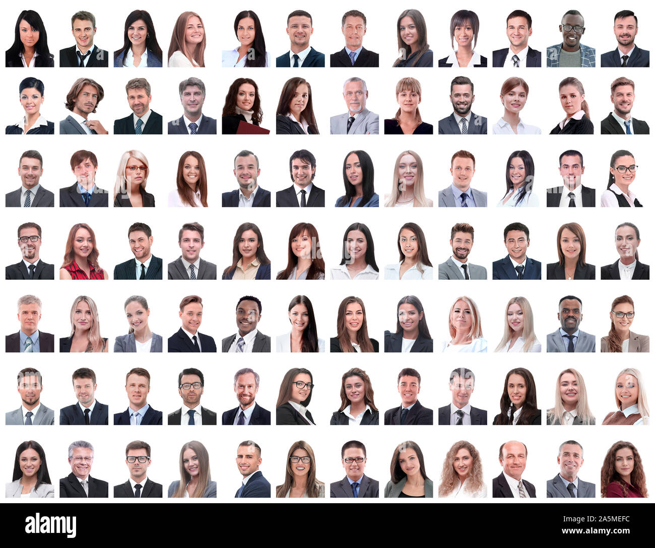 portraits of successful employees isolated on a white Stock Photo - Alamy