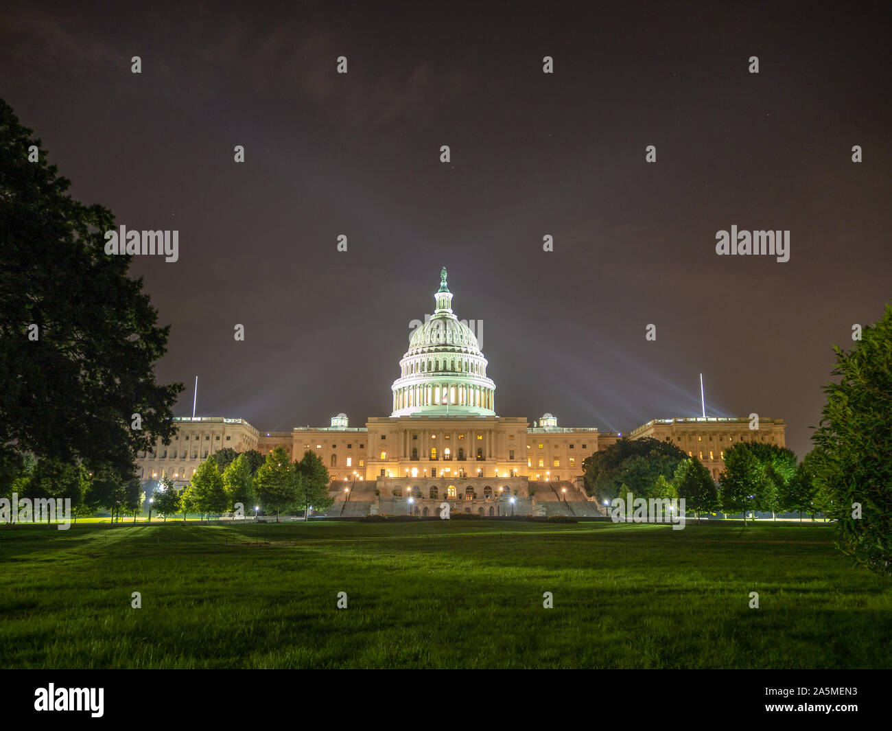 Washington dc over view night hi-res stock photography and images - Alamy