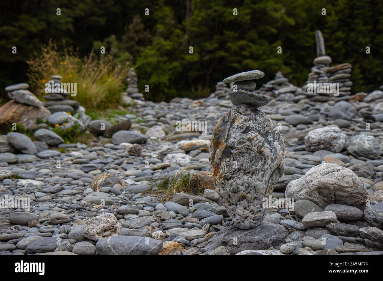 Pebble stone pyramids hi-res stock photography and images - Alamy