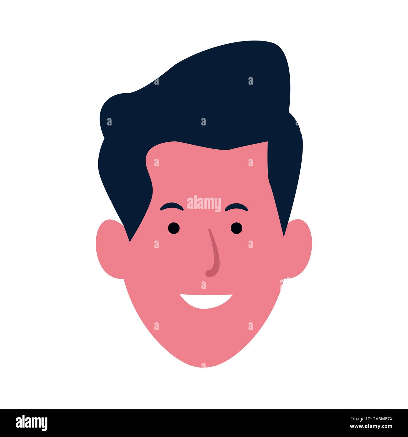 cartoon man smiling face icon Stock Vector Image & Art - Alamy