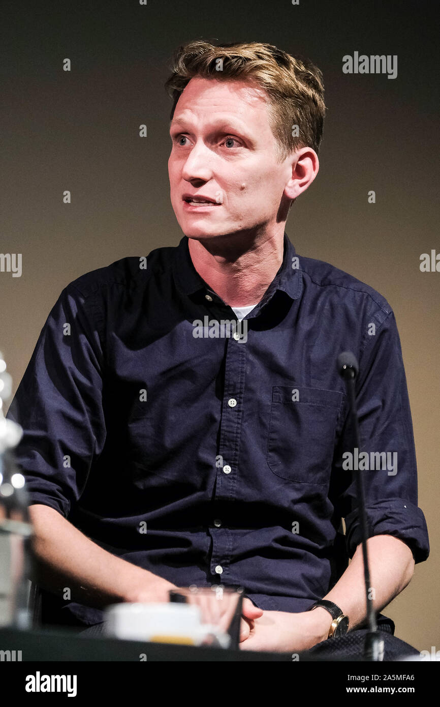 BFI Southbank, London, UK. 21 October 2019. Tom Harper backstage at ...