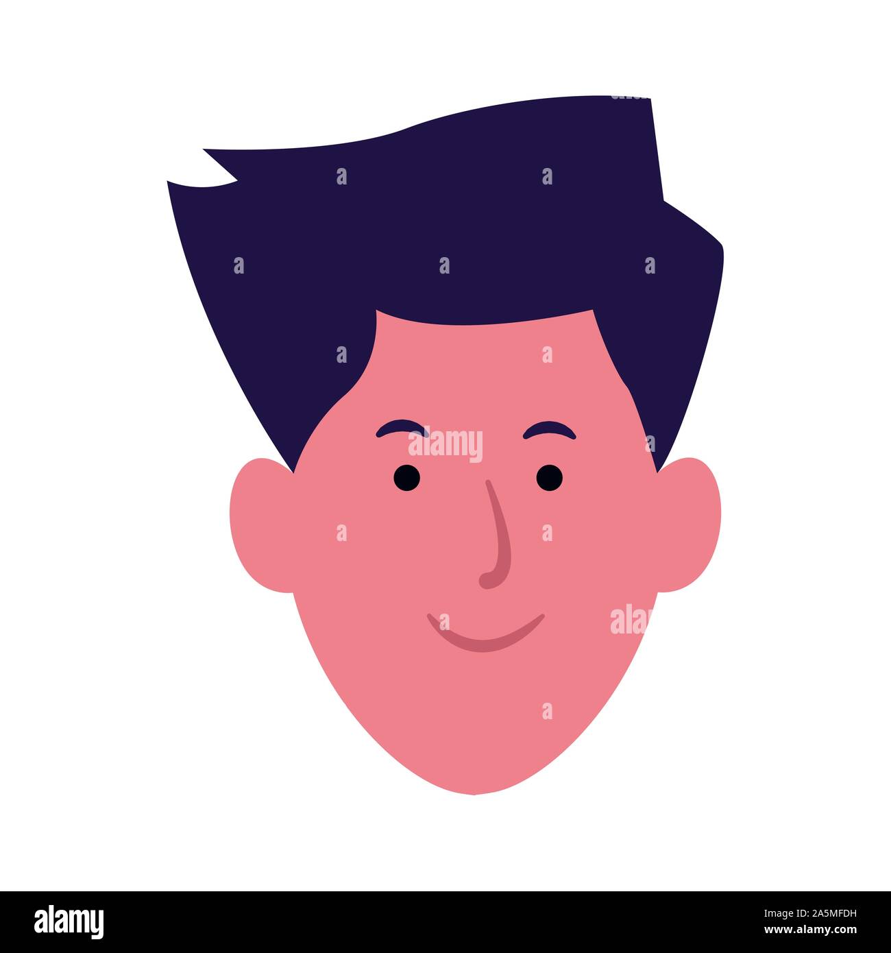 Cartoon man face icon, flat design Stock Vector Image & Art - Alamy
