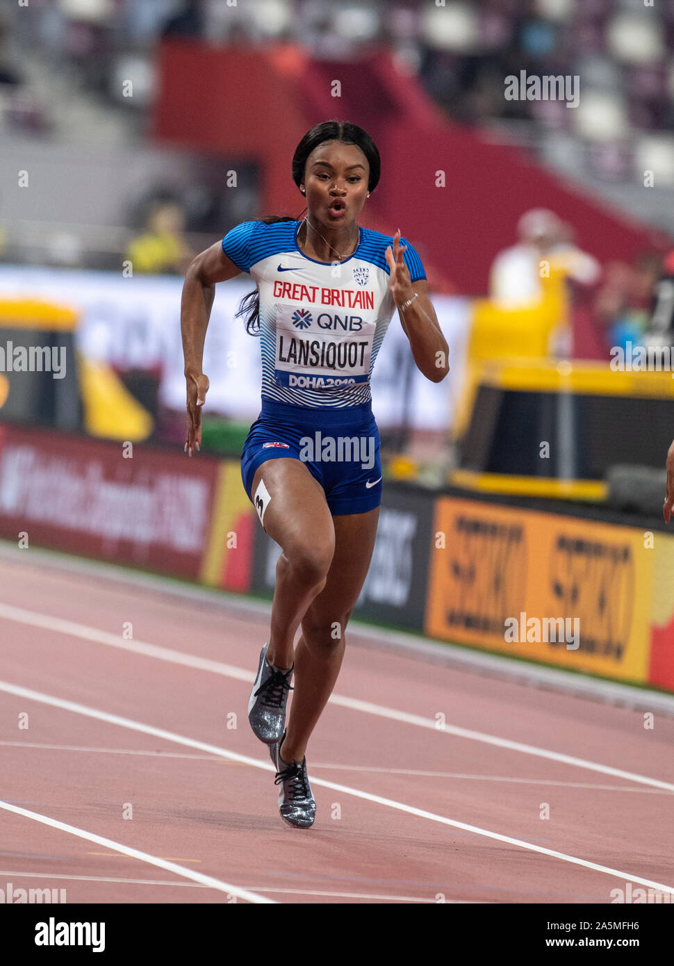 DOHA - QATAR SEPT 29: Imani Lansiquot of Great Britain & NI competing ...
