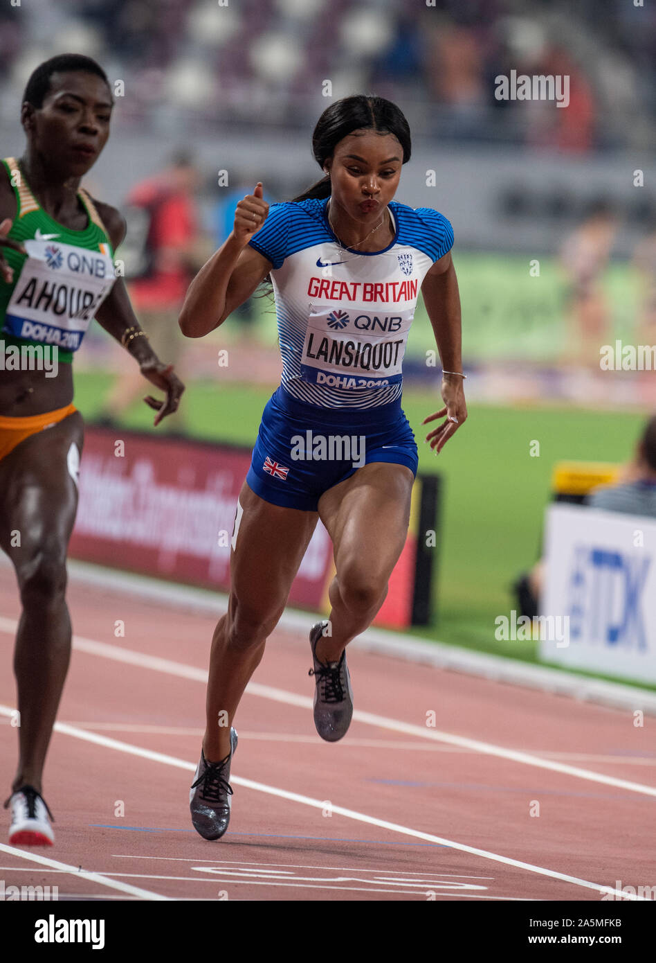 DOHA - QATAR SEPT 29: Imani Lansiquot of Great Britain & NI competing ...