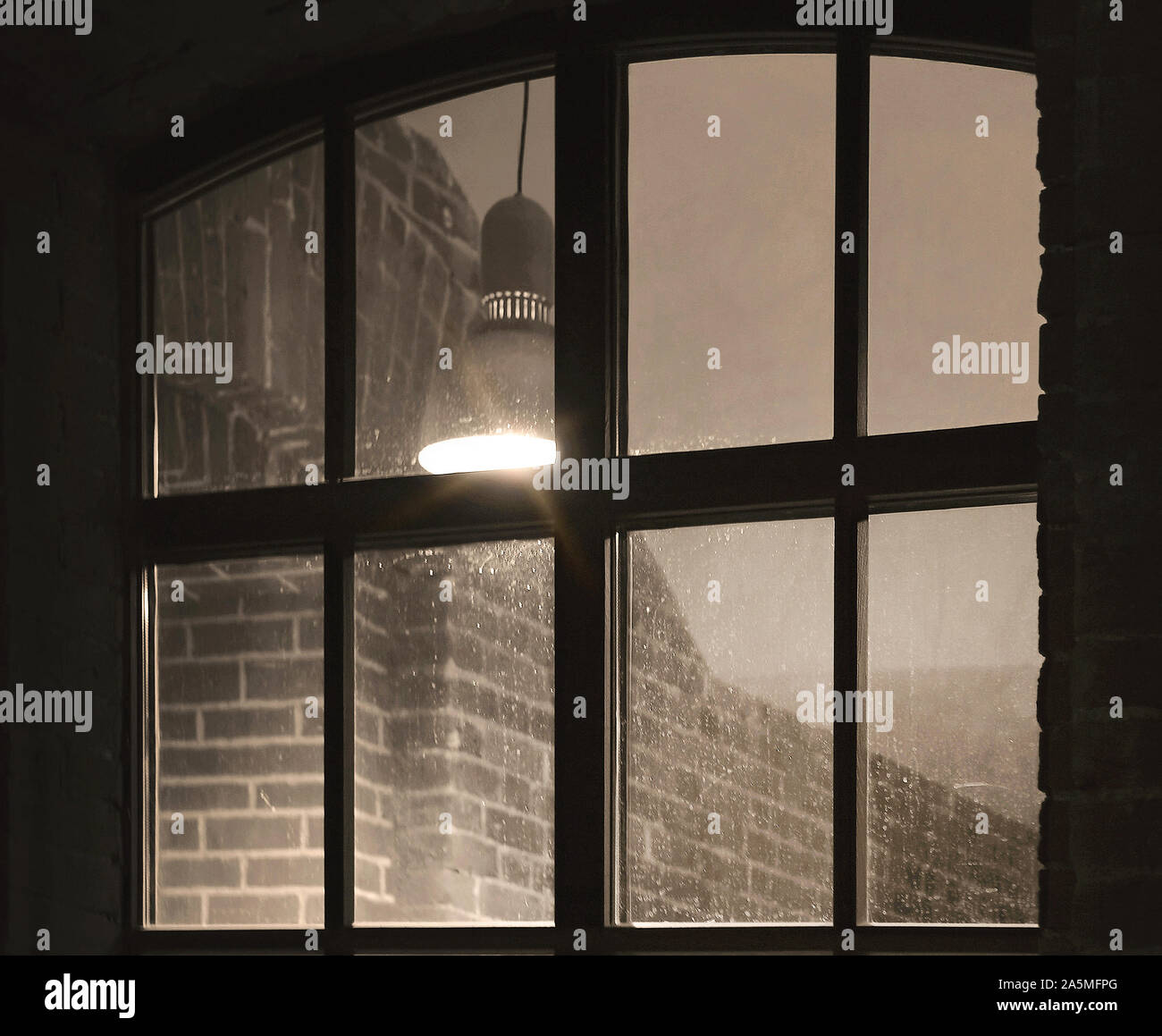 stylish window with stained- glass Stock Photo - Alamy