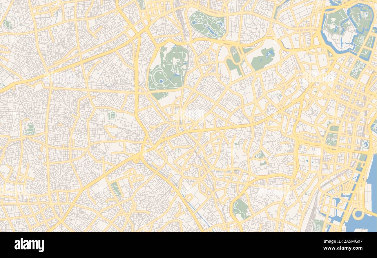 Printable street map of Shibuya, Prefecture Tokyo, Japan. Map template ...