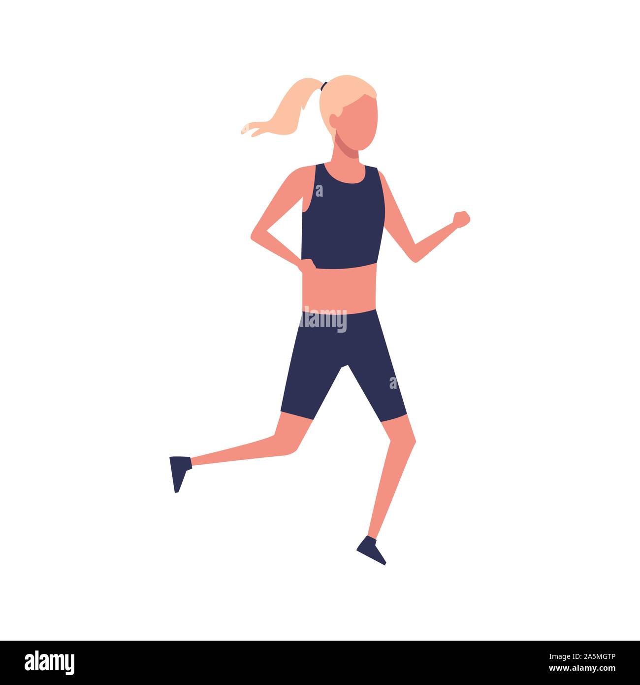Young sporty healthy woman Stock Vector Images - Alamy