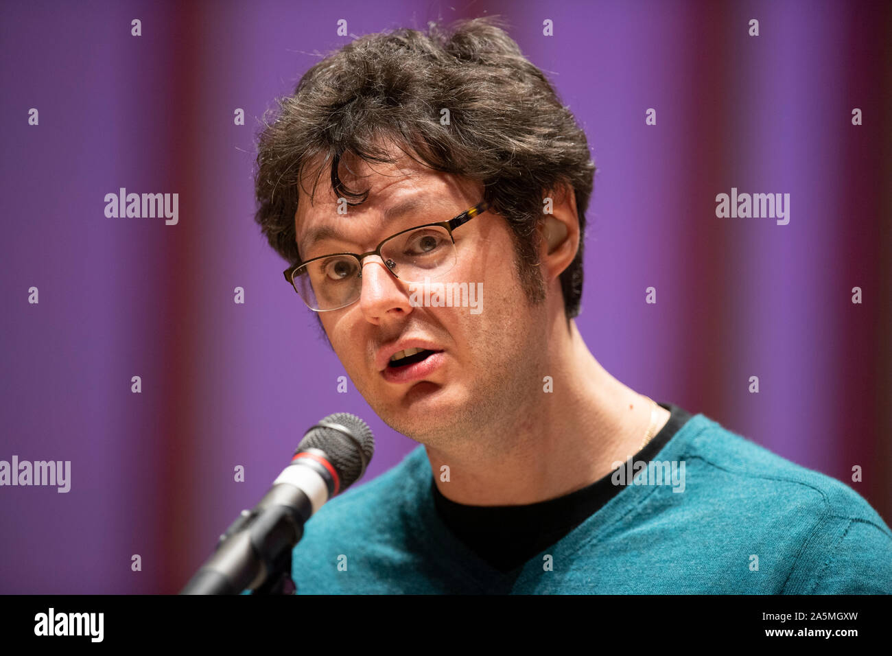 Manchester, UK. 21st October 2019. American-Ukranian poet Ilya Kaminsky ...