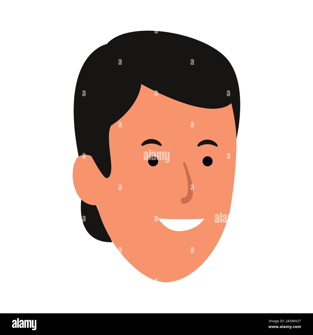 Cartoon man smiling icon, flat design Stock Vector Image & Art - Alamy