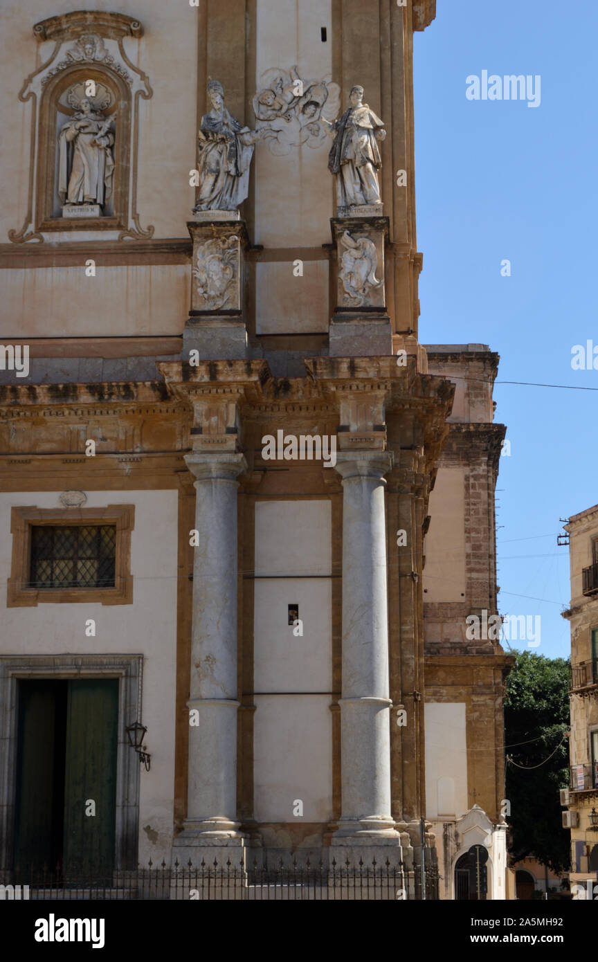 Palermo, Sicily - August 2019: images and architecture in the historic ...