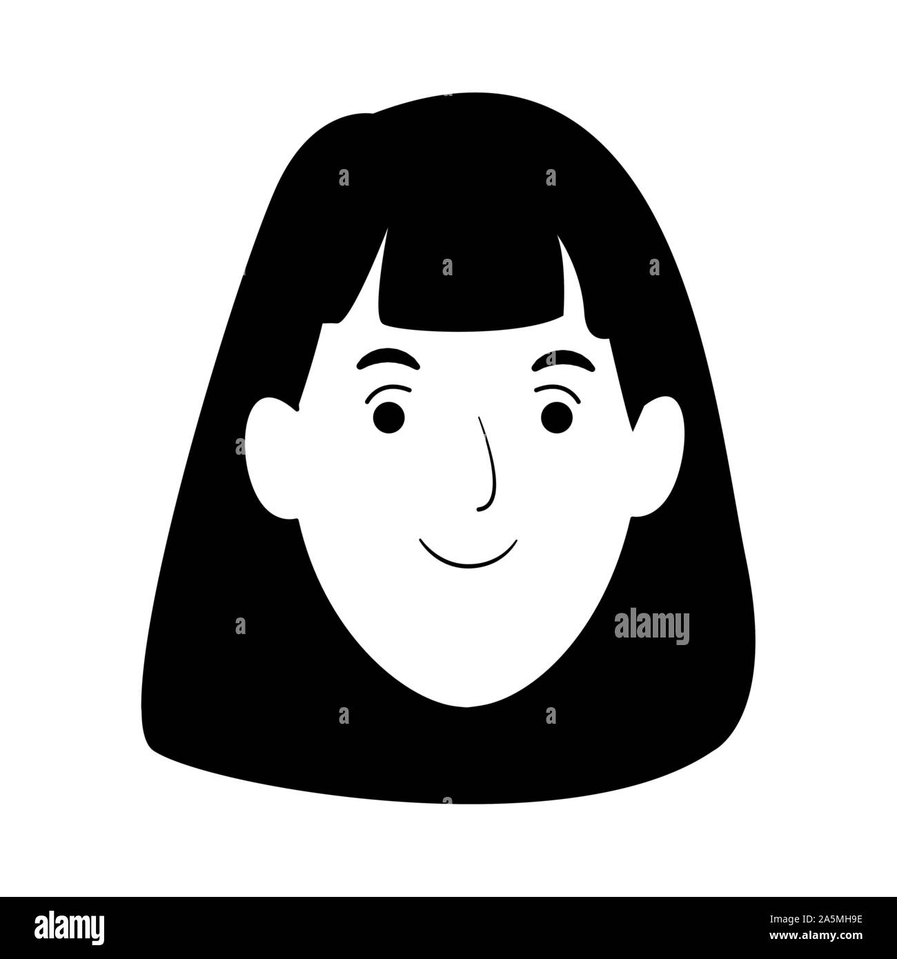 woman face icon, flat design Stock Vector Image & Art - Alamy