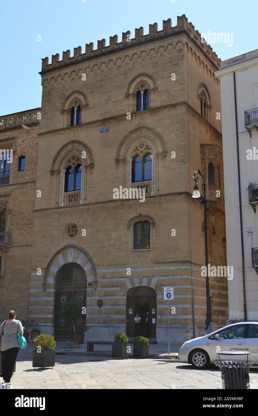 Palermo, Sicily - August 2019: images and architecture in the historic ...