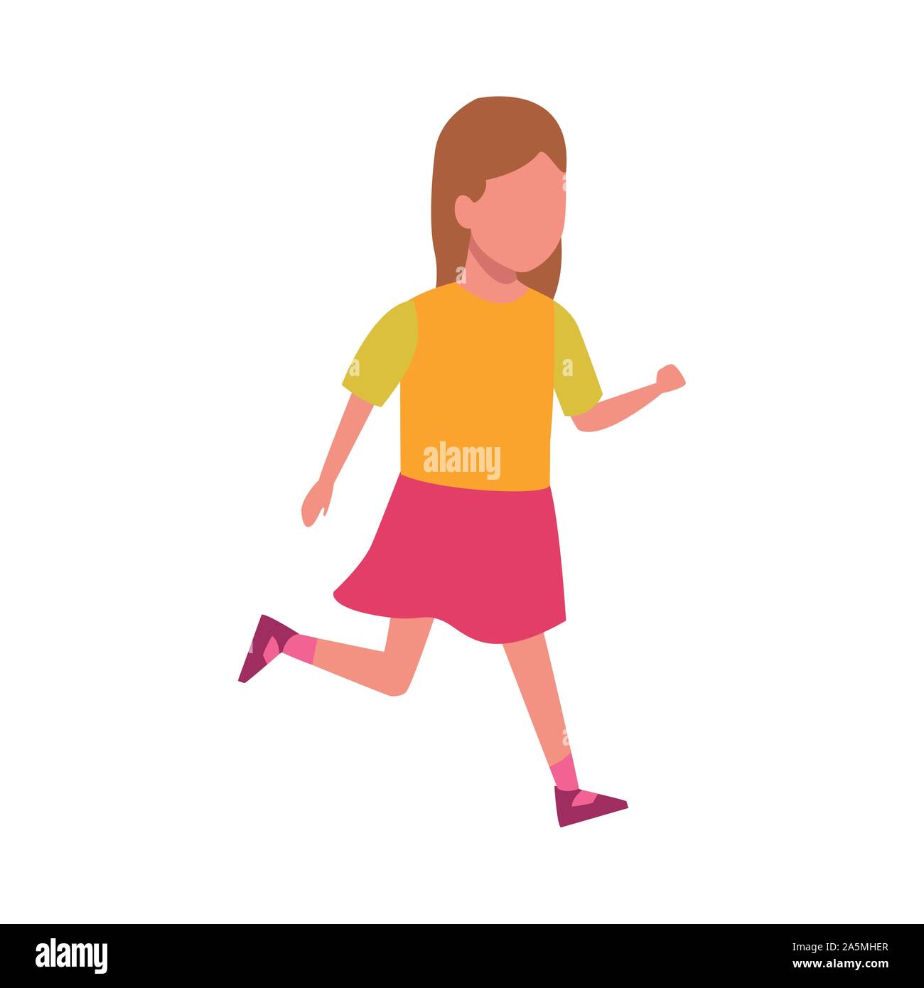 avatar cute little girl icon Stock Vector Image & Art - Alamy
