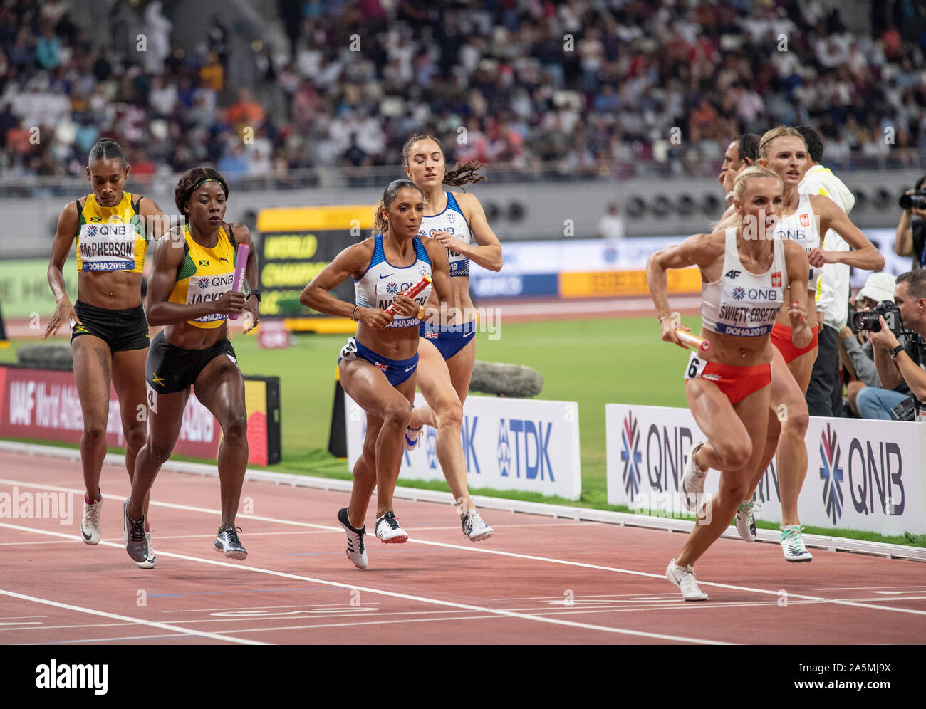 DOHA - QATAR - OCT 6: Laviai Nielsen of Great Britain & NI competing in ...