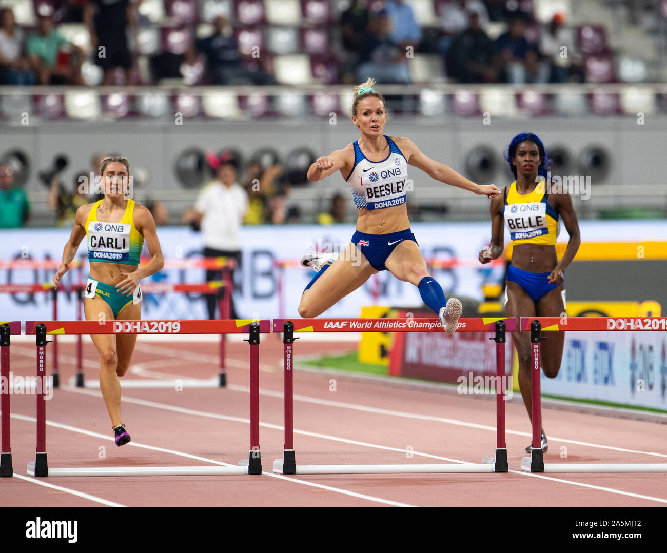 DOHA - QATAR Oct 1: Meghan Beesley of Great Britain & NI competing in ...