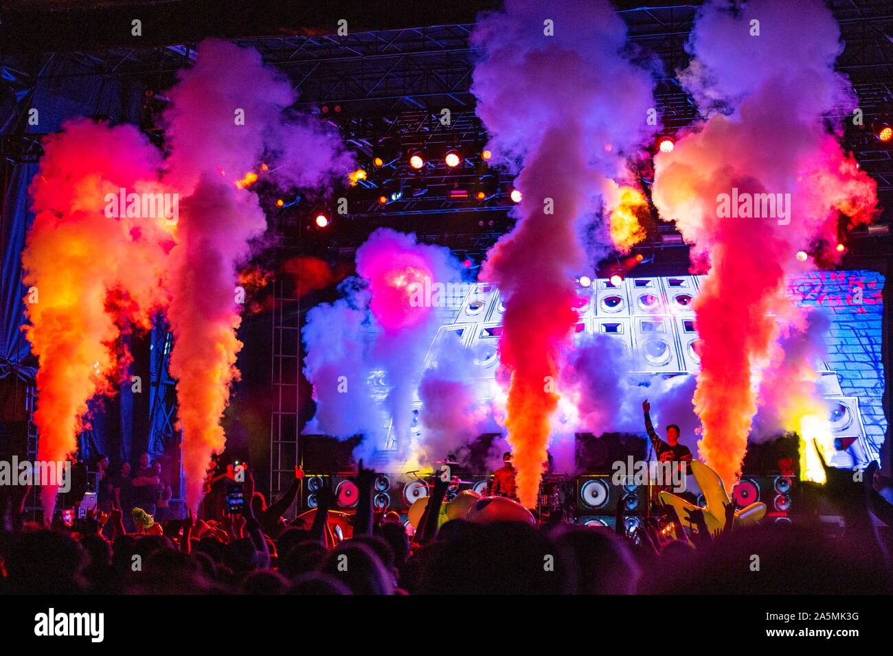 September 13, 2019, Chicago, Illinois, U.S: MARK HOPPUS, TRAVIS BARKER ...