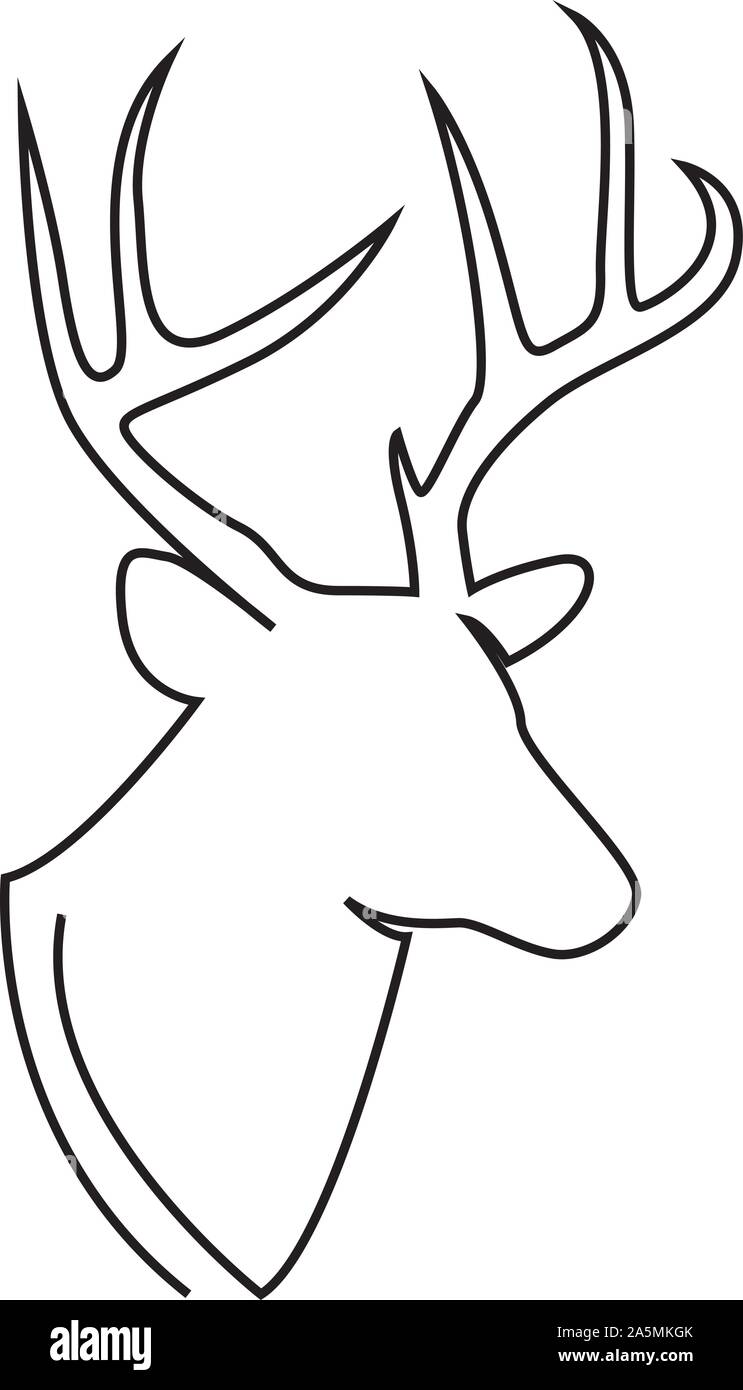 Deer Outline Drawing
