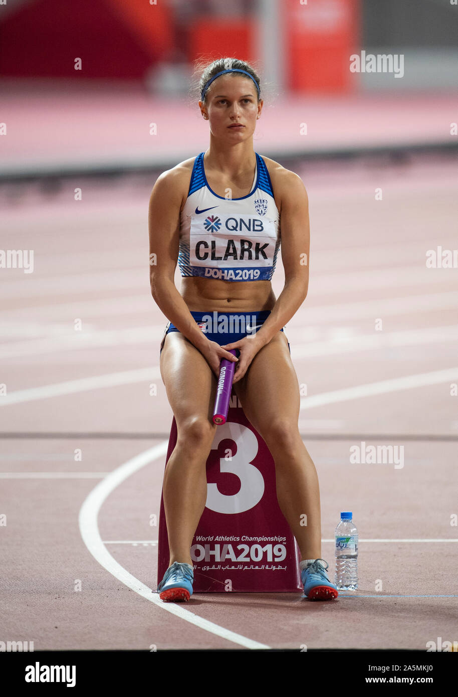 DOHA - QATAR OCT 5: Zoey Clark of Great Britain & NI competing in the ...