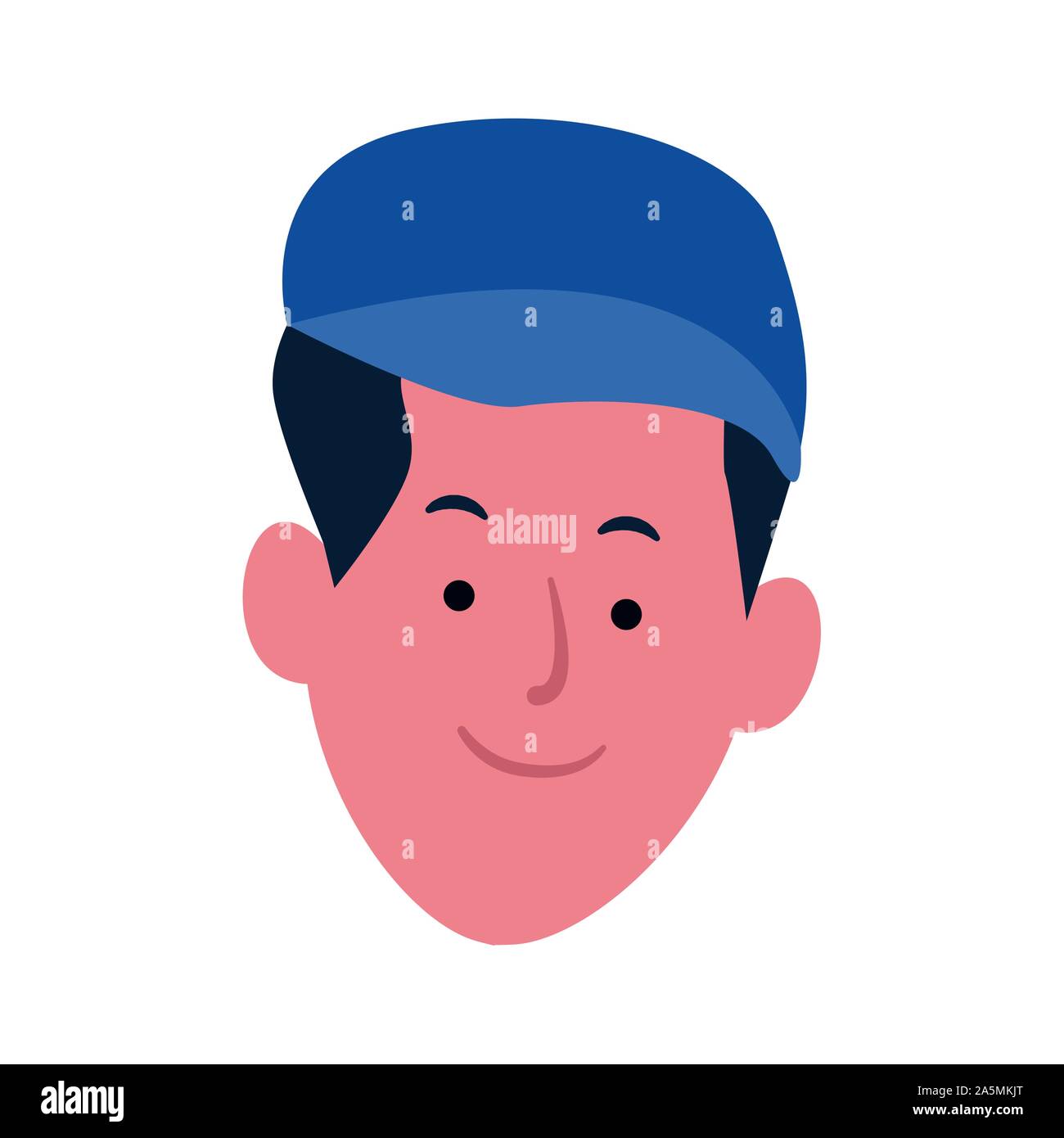 Cartoon man with cap, flat design Stock Vector Image & Art - Alamy
