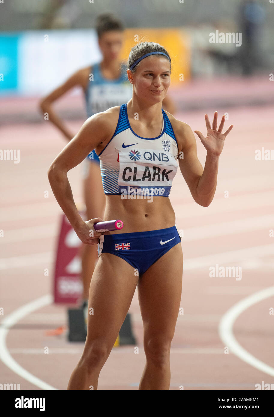 DOHA - QATAR OCT 5: Zoey Clark of Great Britain & NI competing in the ... DOHA - QATAR OCT 5: Zoey Clark of Great Britain & NI competing in the ...