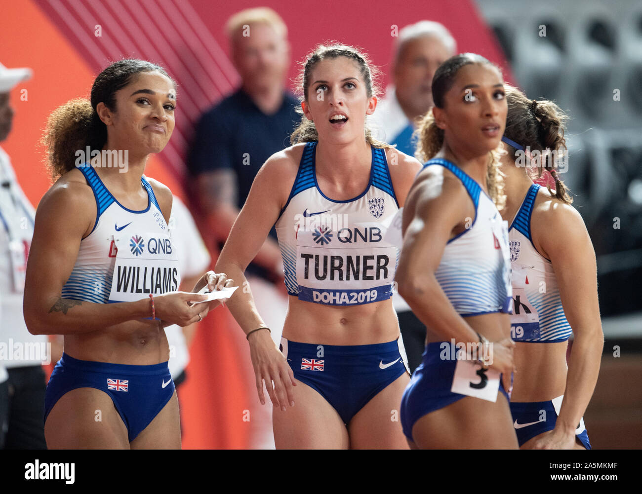 DOHA - QATAR OCT 5: Zoey Clark, Jodie Williams, Jessica Turner and ... DOHA - QATAR OCT 5: Zoey Clark, Jodie Williams, Jessica Turner and ...