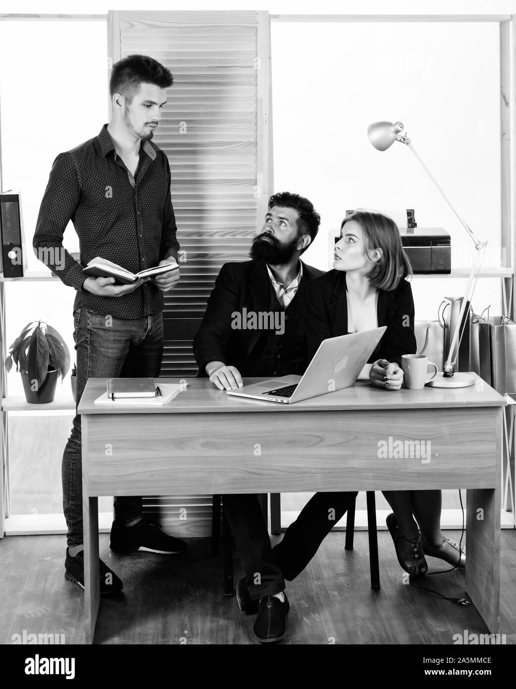 Teamwork makes the dreamwork. Teamwork in action. Business team working ...